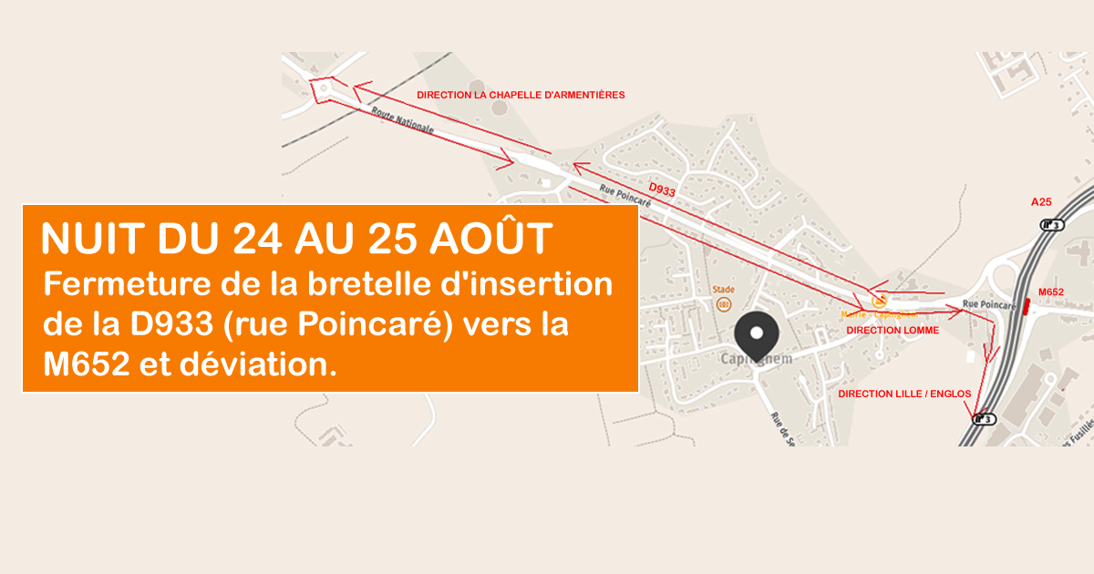 Capinghem - Nuit du 24 au 25 août : fermeture de la bretelle d ...